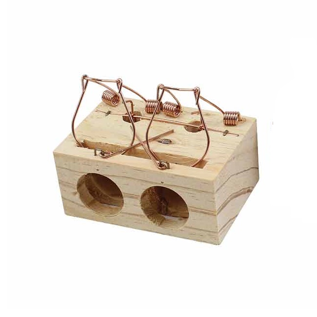 Ratonera de madera con 2 agujeros de 28mm | Comprar en C.Turró